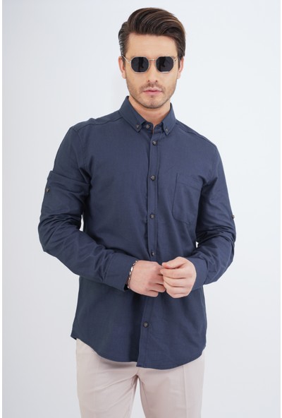 Yenikoza 1912 Tek Cepli Uzun Kollu Erkek Gömlek