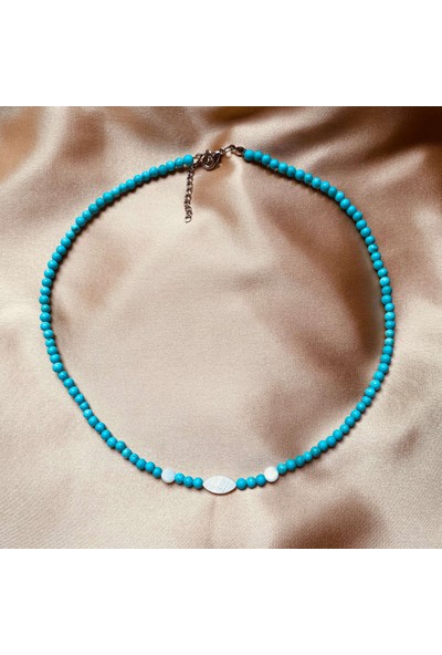 Vega Turkuaz - Sedef Doğaltaş Kolye Vega Turkuaz - Sedef Doğaltaş Kolye