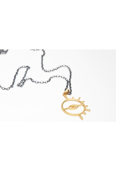 Capra Uzun Zincirli Göz Figürlü Kolye