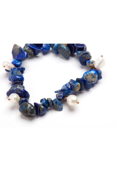 Capra Lapis Araları Incili Bileklik Capra Lapis Araları Incili Bileklik
