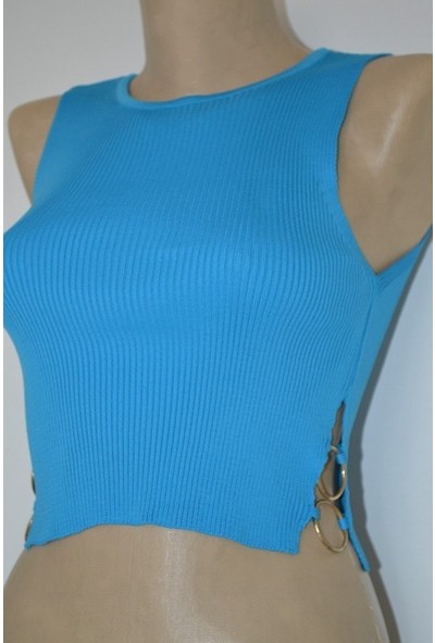 Bisou Yanları Halkalı Crop (Atlet)