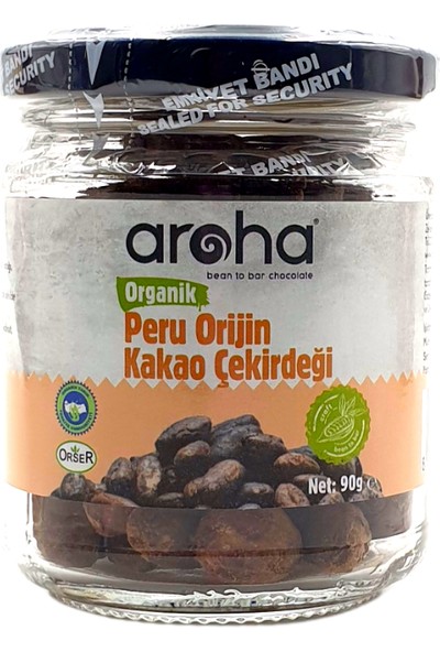 Aroha Organik Ham Kakao Çekirdeği Peru Orijin 90 gr Aroha Organik Ham Kakao Çekirdeği Peru Orijin 90 gr