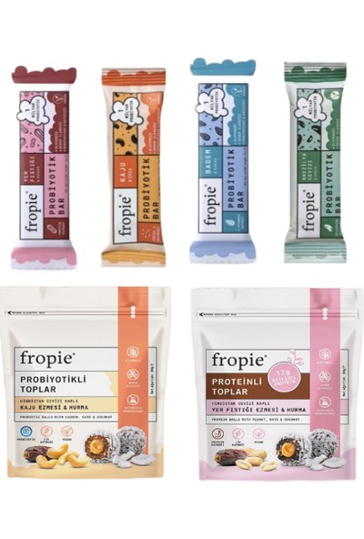 Fropie Probiyotik Bar 4 Adet & Probiyotik Toplar 2 Adet Şeker Ilavesiz Glutensiz Katkısız Fropie Probiyotik Bar 4 Adet & Probiyotik Toplar 2 Adet Şeker Ilavesiz Glutensiz Katkısız