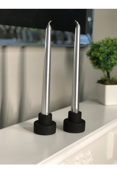 Edda DSG Şamdan Mumluk 2'li Siyah Edda DSG Şamdan Mumluk 2'li Siyah