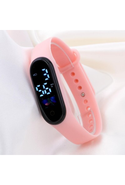 Pinkoli Kız Çocuk Genç Kız Pembe Renk Silikon Kordon LED Bileklik Saat ST-304078 Pinkoli Kız Çocuk Genç Kız Pembe Renk Silikon Kordon LED Bileklik Saat ST-304078