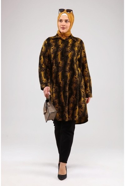 Nesafet Kadın Büyük Beden Tesettür Gömlek Tunik Tiril Tiril Nesafet Kadın Büyük Beden Tesettür Gömlek Tunik Tiril Tiril