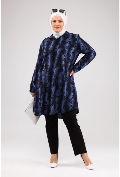 Nesafet Kadın Büyük Beden Tesettür Gömlek Tunik Tiril Tiril Nesafet Kadın Büyük Beden Tesettür Gömlek Tunik Tiril Tiril