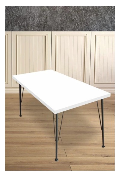 Bambeds Mobilya 60X120 Dekoratif Mutfak Masası Beyaz