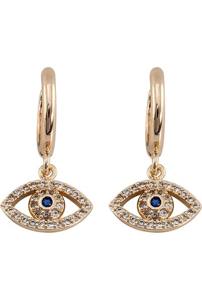 TUE Jewellery 14 Ayar Altın Kaplama Göz Küpe