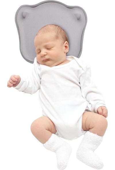 Sevi Bebe Düz Kafa Yastığı Kafa Şekillendirici Yastık ART-155 Gri