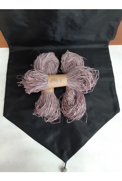 Rafya Market 100GR Lila Renkli Doğal Rafya - Muz Lifi - Süsleme Ip- Saman Ip