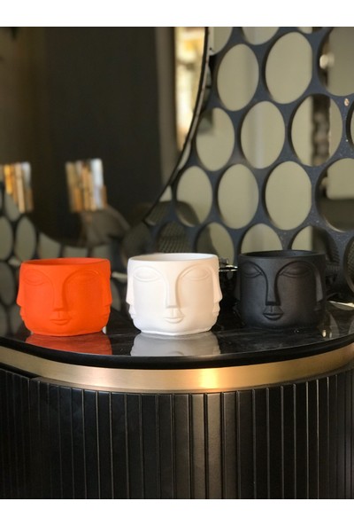 Edda DSG Buddha Yüz 3'lü Renkli Saksı Edda DSG Buddha Yüz 3'lü Renkli Saksı