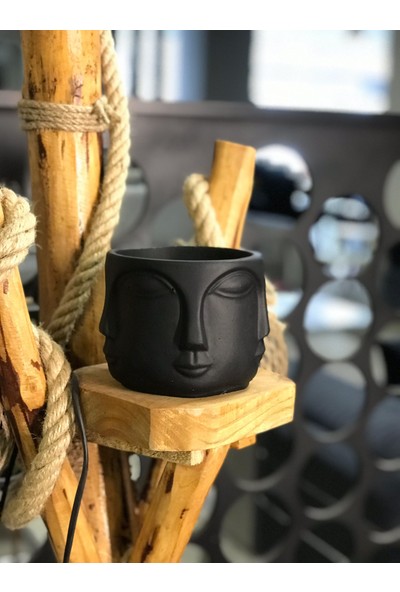 Edda DSG Buddha Yüz Siyah Saksı Edda DSG Buddha Yüz Siyah Saksı