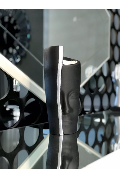 Edda DSG Tek Yüz Vazo Silver Çizgi