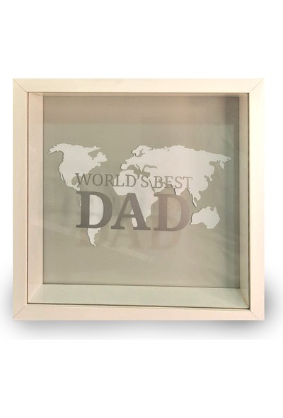 Faya Forever Best Dad Temalı Ahşap Çerçeve Kişiye Özel Tasarım