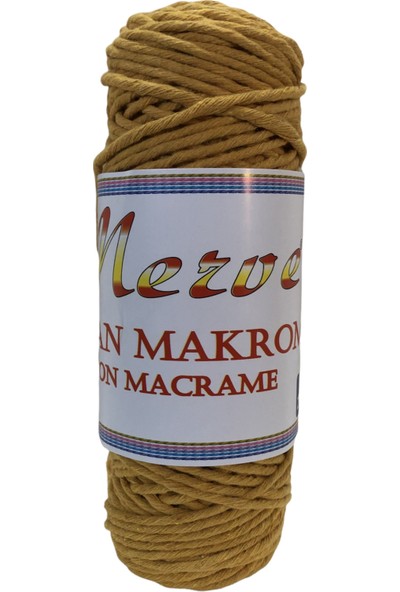 Taranan Makrome 3 mm Hardal Sarı 250 gr Taranan Makrome 3 mm Hardal Sarı 250 gr