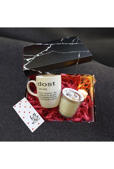 Dostuma Hediye Seti Mumlu ve Işıklı