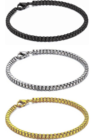 The Collection 3'lü Küp Model Spor Bileklik Set