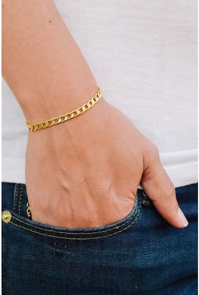 The Collection Takı&tak Kararmaz Gold 316 L Çelik Bileklik