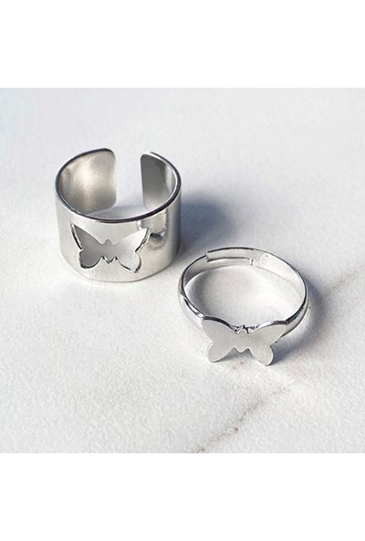 Populus Kelebek Çift Yüzüğü Populus Kelebek Çift Yüzüğü