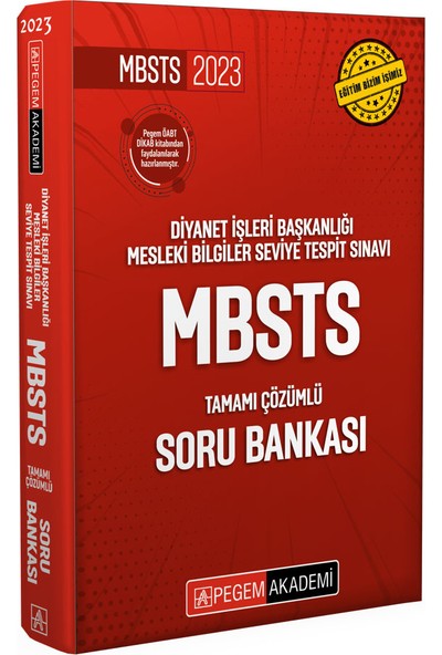Pegem Akademi Yayıncılık 2023 Diyanet Işleri Başkanlığı Mesleki Bilgiler Seviye Tespit Sınavı Tamamı Çözümlü Soru Bankası Pegem Akademi Yayıncılık 2023 Diyanet Işleri Başkanlığı Mesleki Bilgiler Seviye Tespit Sınavı Tamamı Çözümlü Soru Bankası