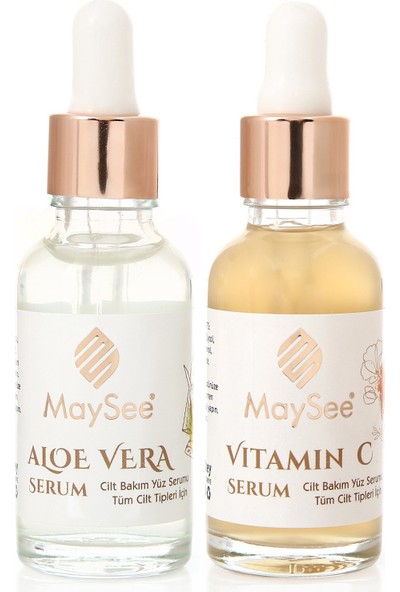 Maysee Aloe Vera Serum ve C Vitamini Serumu 2'li Set
