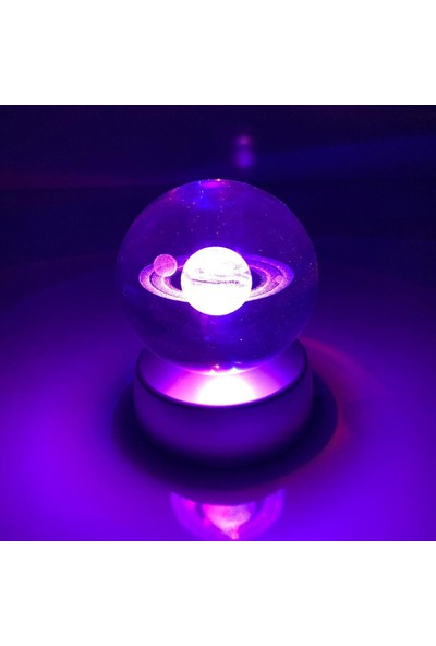 BSSM Işıklı Satürn Gezegen Cam Küre BSSM Işıklı Satürn Gezegen Cam Küre