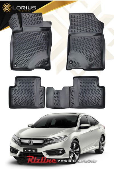 Rizline Honda Civic Sedan 2016-20213D Havuzlu Paspas Rizline Honda Civic Sedan 2016-20213D Havuzlu Paspas