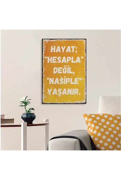 Eliz Hayat Temalı Ahşap Retro Poster Eliz Hayat Temalı Ahşap Retro Poster