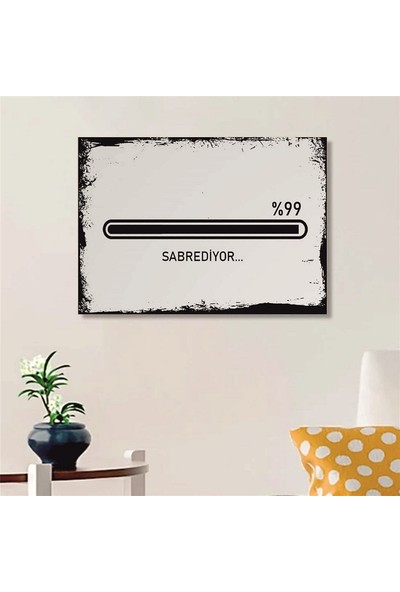 Eliz Sabrediyor Ahşap Retro Poster Eliz Sabrediyor Ahşap Retro Poster