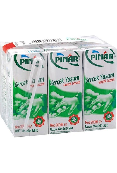 Pınar Tam Yağlı Kutu Süt 200 ml 27'li