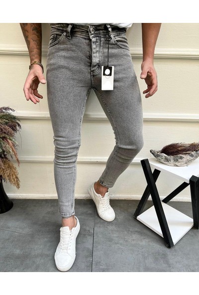 Parcha Erkek Jeans Slim Fit Likralı Düz Kot Pantolon