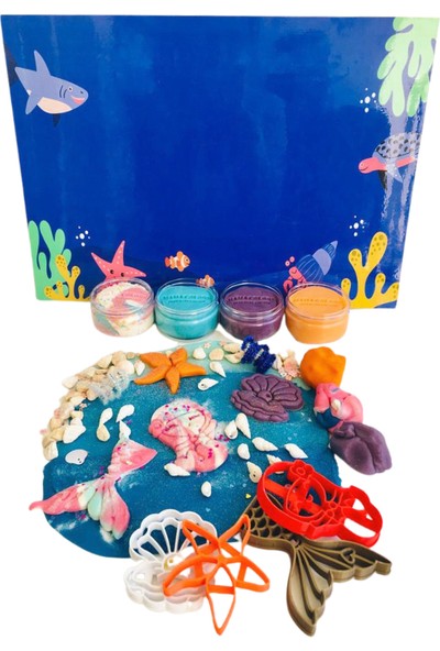 Mama Colors Deniz Kızı Temalı Oyun Hamuru Seti Mama Colors Deniz Kızı Temalı Oyun Hamuru Seti