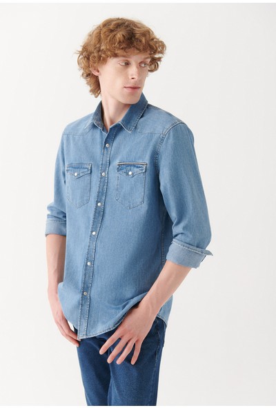 Mavi Andy Açık Mavi Jean Gömlek