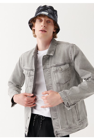 Mavi Frank Açık Gri Jean Ceket Mavi Frank Açık Gri Jean Ceket