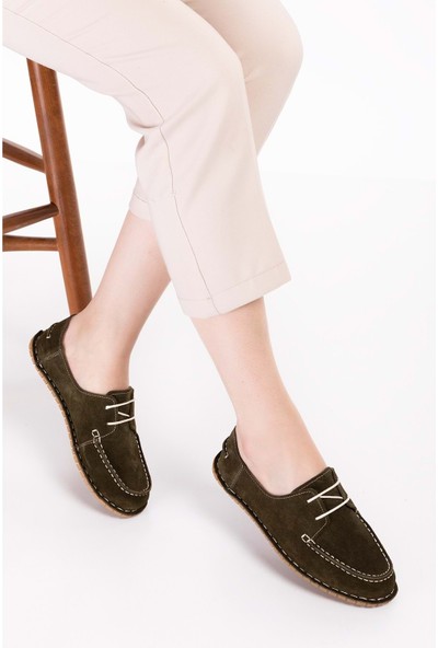 Gondol Deri Esnek Hafif Loafer Ayakkabı MN.270 - Haki Süet - 36 Gondol Deri Esnek Hafif Loafer Ayakkabı MN.270 - Haki Süet - 36