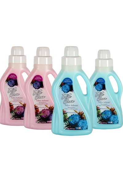 Elite Clean Çamaşır Yumuşatıcısı Çiçek Bahçesi 2 x 1 lt + Bahar Tazeliği 2 x 1 lt
