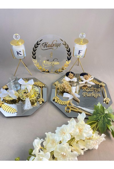 Bardak Mumcu Söz Nişan Tepsisi Gold , Damat Kahve Tepsi Seti,isimlik Bardak Mumcu Söz Nişan Tepsisi Gold , Damat Kahve Tepsi Seti,isimlik