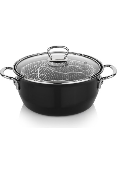 Schafer Glaze Emaye Kızartma Tenceresi