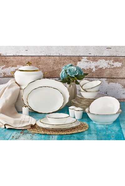 Aryıldız Yemek Takımı 60 Parça Prestıge Bone Porselen 40011