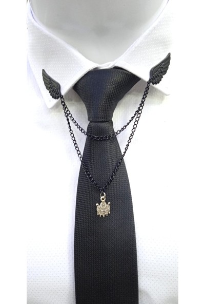 By Yavuz Gömlek Yaka Iğnesi Melek Kanadı Özel Model