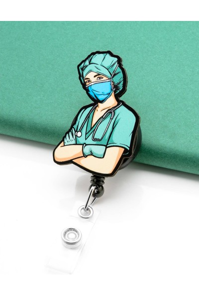 Apptakı Doktor Hemşire Yoyo Yaka Kartığı Yoyo Kartlık - YOY0034 Apptakı Doktor Hemşire Yoyo Yaka Kartığı Yoyo Kartlık - YOY0034