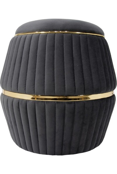 Zem Barrel Anthracite Gold Puf Zem Barrel Anthracite Gold Puf