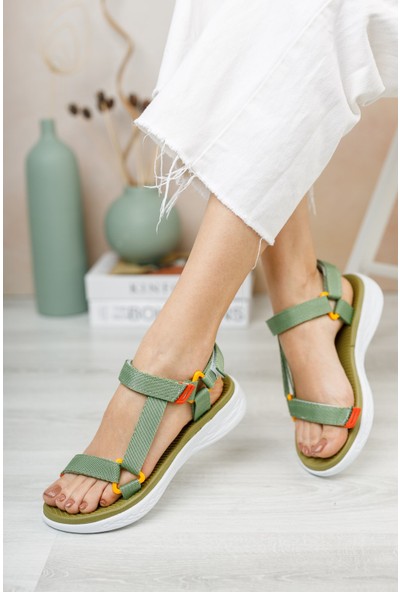 Riccon Yeşil Kadın Sandalet 00122001