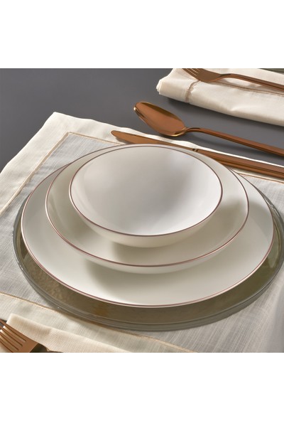 Güral Porselen Atina 16 Parça 4 Kişilik Bone Yemek Takımı Copper Bakır Güral Porselen Atina 16 Parça 4 Kişilik Bone Yemek Takımı Copper Bakır