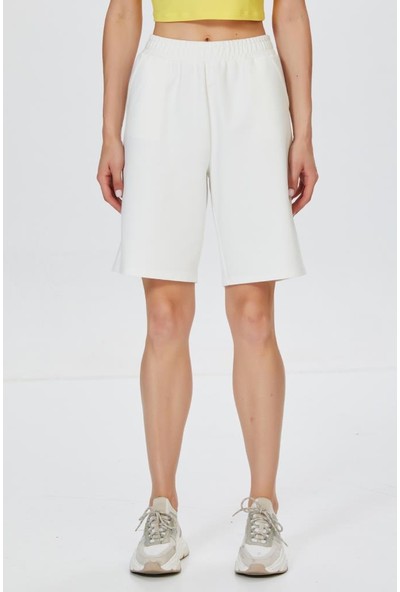 İkiler Beli Lastikli Cepli Uzun Şort 022-2103