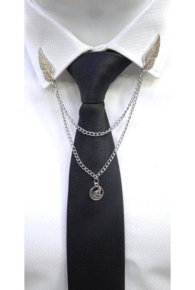 By Yavuz Gömlek Yaka Iğnesi Melek Kanadı Özel Model 002