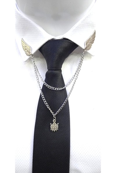 By Yavuz Gömlek Yaka Iğnesi Melek Kanadı Özel Model 003