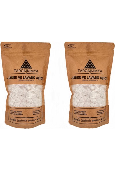 Targa 2 kg Gider ve Lavabo Açıcı Kostik 2X1000 gr Paket Targa 2 kg Gider ve Lavabo Açıcı Kostik 2X1000 gr Paket
