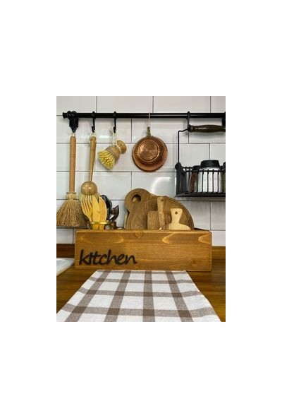 Wood Retro Ahşap Mutfak Organizer Wood Retro Ahşap Mutfak Organizer